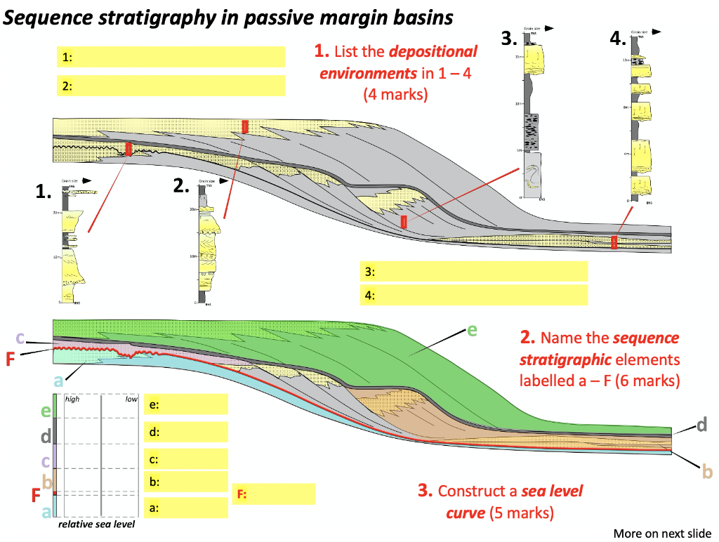 Solved Sequence stratigraphy in passive margin | Chegg.com