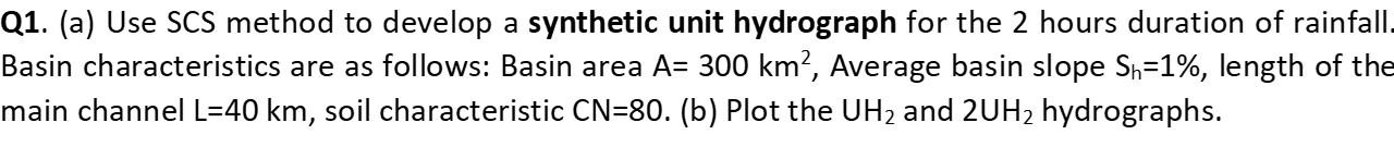 Solved Q1. (a) Use SCS method to develop a synthetic unit | Chegg.com
