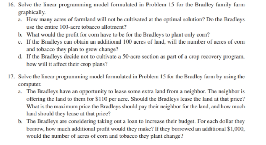 Solved Solve the linear programming model formulated in | Chegg.com