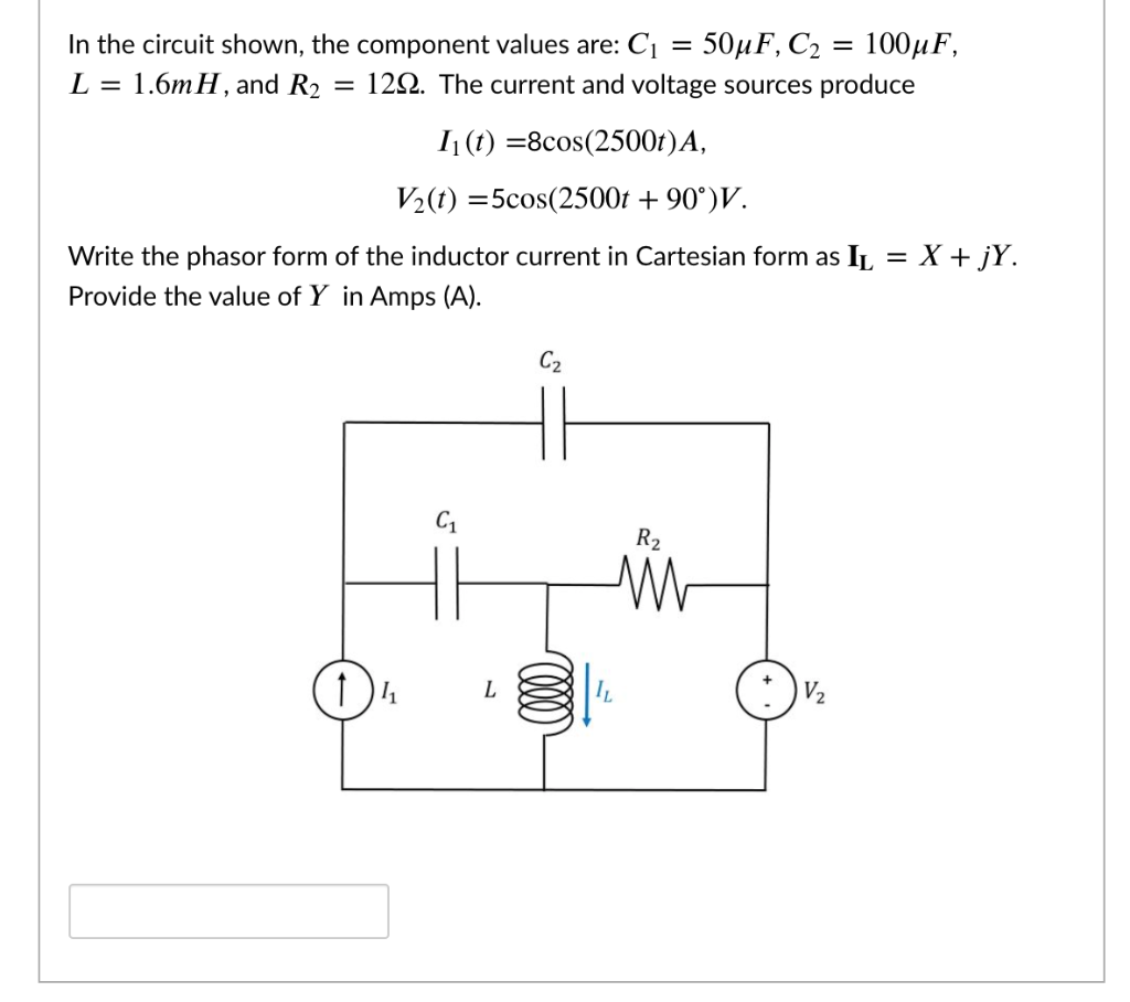 Solved = In the circuit shown, the component values are: C1 | Chegg.com
