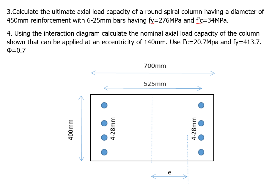Solved 3.Calculate the ultimate axial load capacity of a | Chegg.com