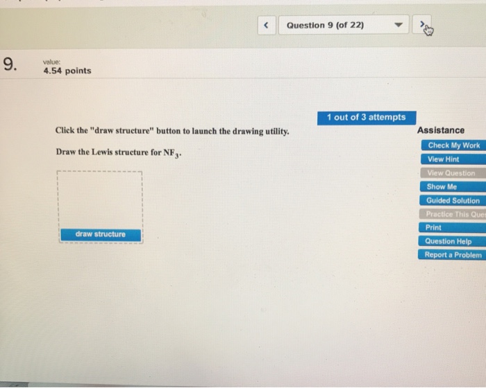 Solved Question 9 (of 22) 9· 4.54 points 1 out of 3 attempts | Chegg.com