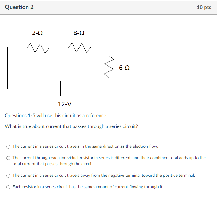 Solved Question 1 2-02 8-Ω 6-22 12-V Questions 1-5 will use | Chegg.com