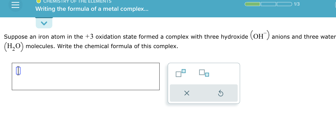 Solved Determine the oxidation state of the metal atom in | Chegg.com