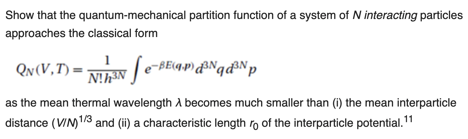Solved Show that the quantum-mechanical partition function | Chegg.com