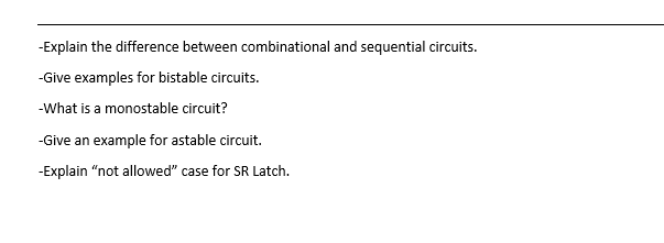 Solved -Explain the difference between combinational and | Chegg.com