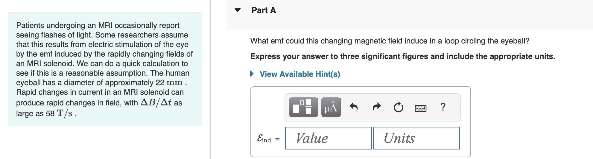 Solved Patients undergoing an MRI occasionally report seeing | Chegg.com