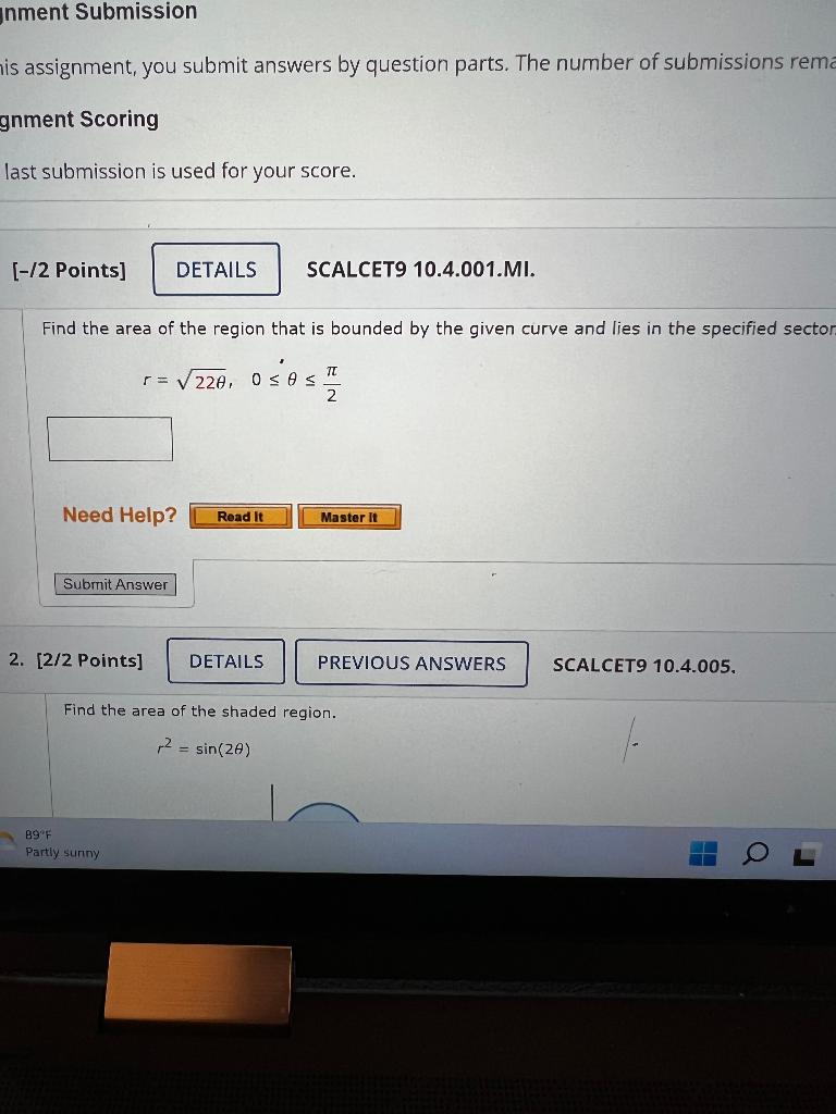 Solved nment Submission is assignment, you submit answers by | Chegg.com