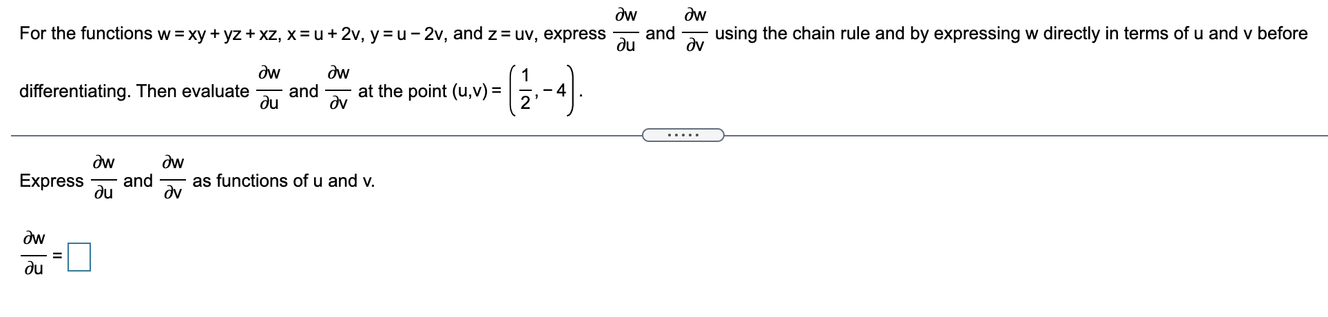Solved dw For the given functions, (a) express as a function | Chegg.com