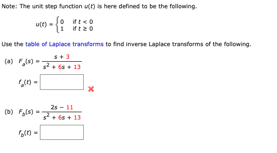 Solved Note: The unit step function u(t) is here defined to | Chegg.com