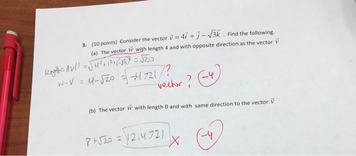 Solved 3. (10 points) Consider the vector i4 Find the | Chegg.com