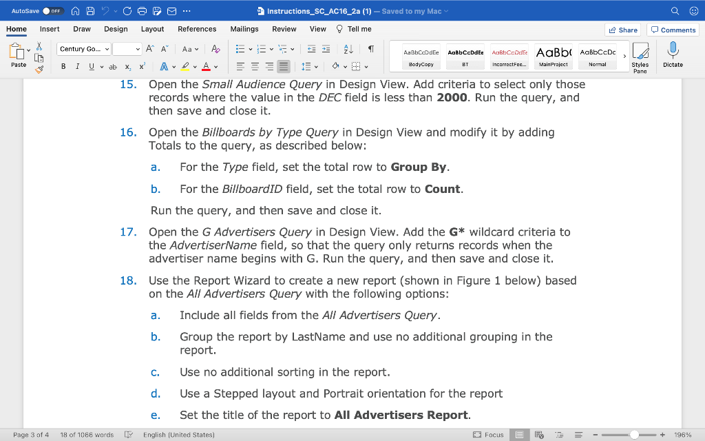this is from Shelly Cashman Access 2016 | Module 2: | Chegg.com