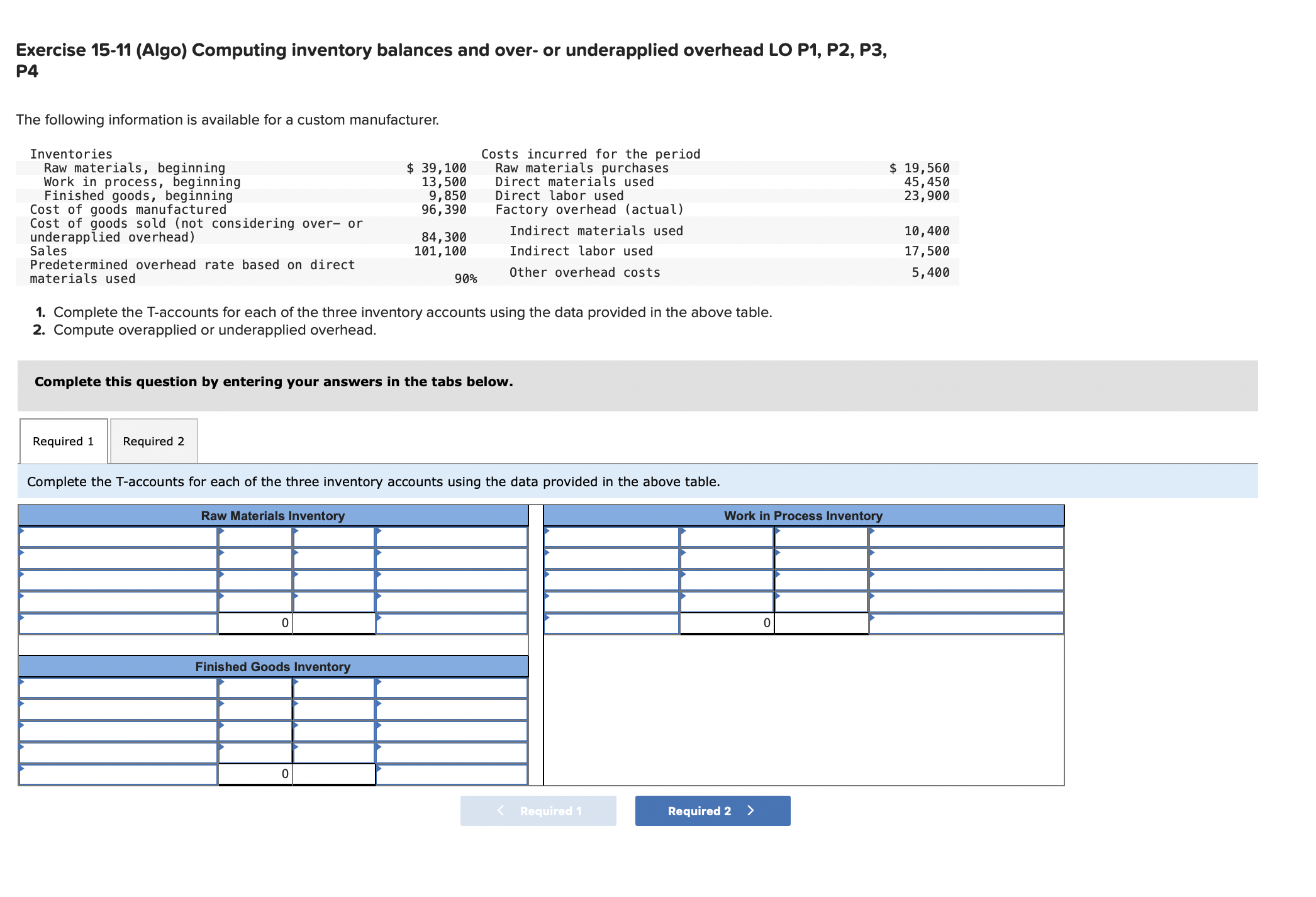 Solved Exercise 15-11 (Algo) Computing inventory balances | Chegg.com