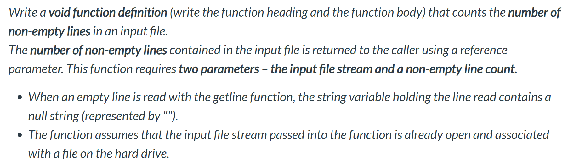 Solved Write a void function definition (write the function | Chegg.com