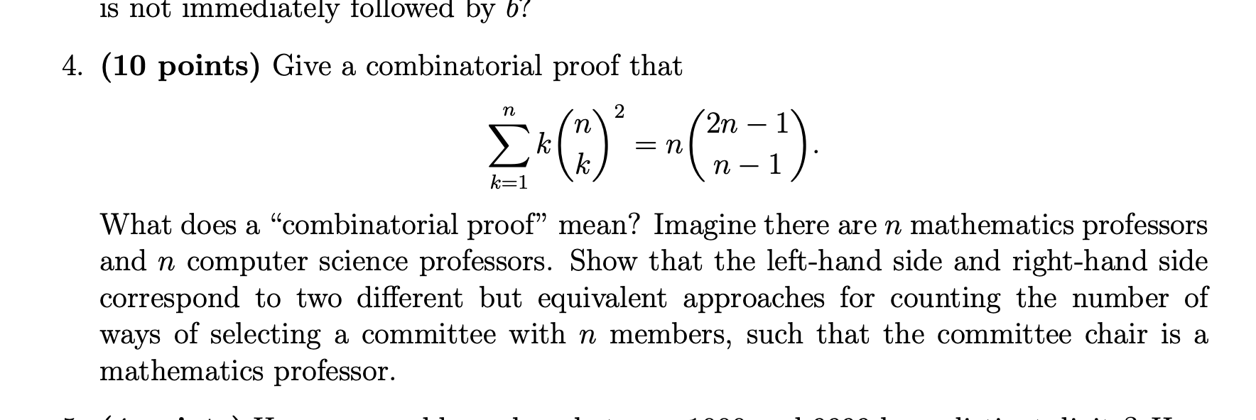 Solved is not immediately followed by b? 4. (10 points) Give | Chegg.com