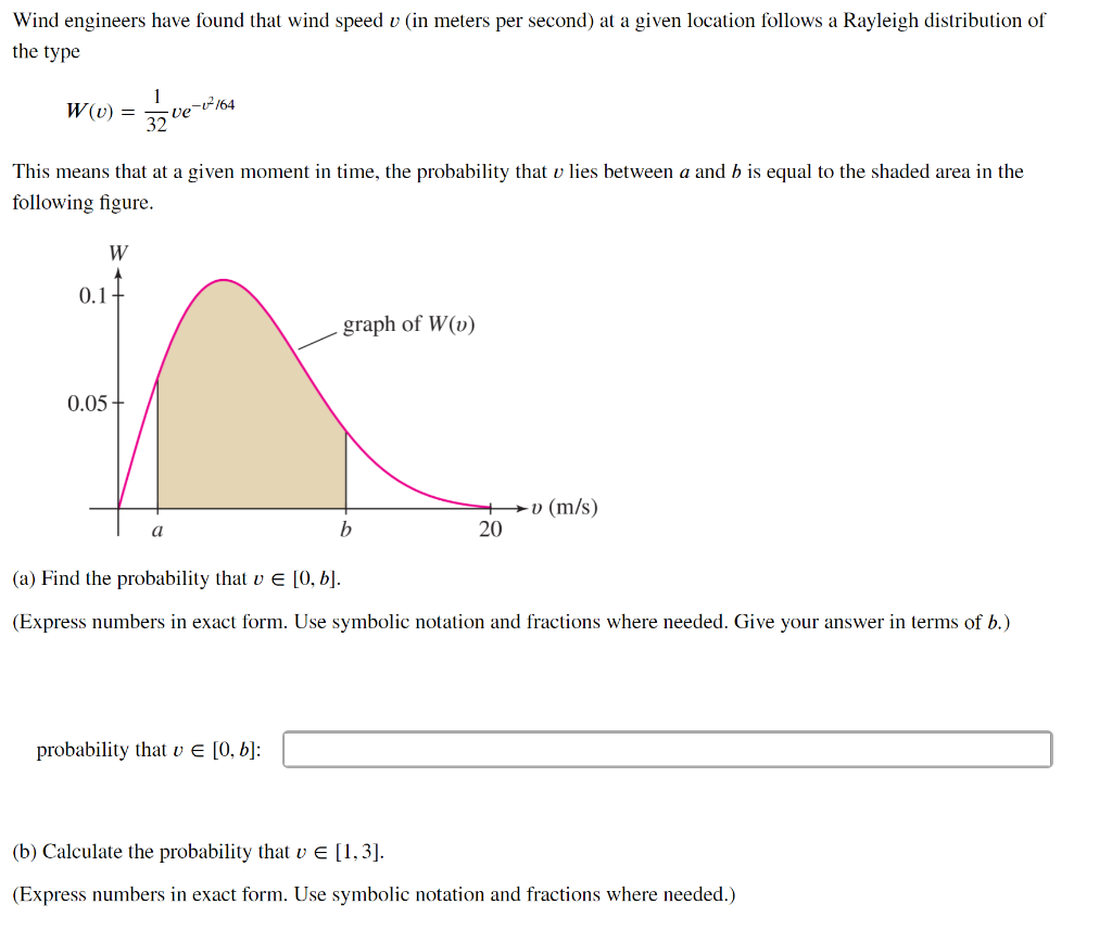 Solved Wind engineers have found that wind speed v (in | Chegg.com