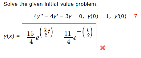 Solved Solve the given initial-value problem. | Chegg.com