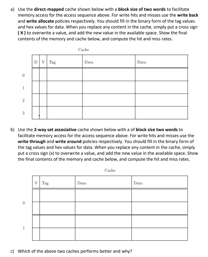 Solved 3. Consider a sequence of memory access references | Chegg.com