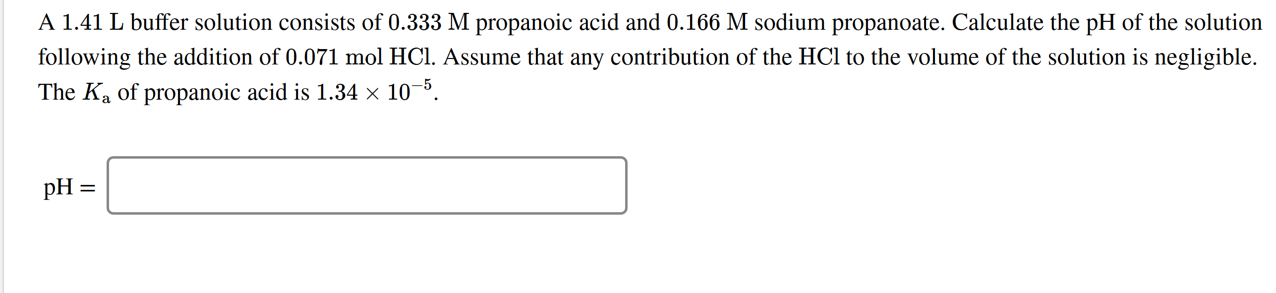 Solved A 1.41 L buffer solution consists of 0.333 M | Chegg.com