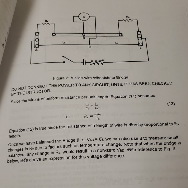 Lab 7- Wheatstone Bridge Obiective: To determine the | Chegg.com