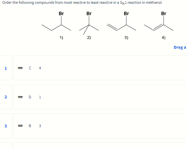 Solved Order the following compounds from most reactive to | Chegg.com