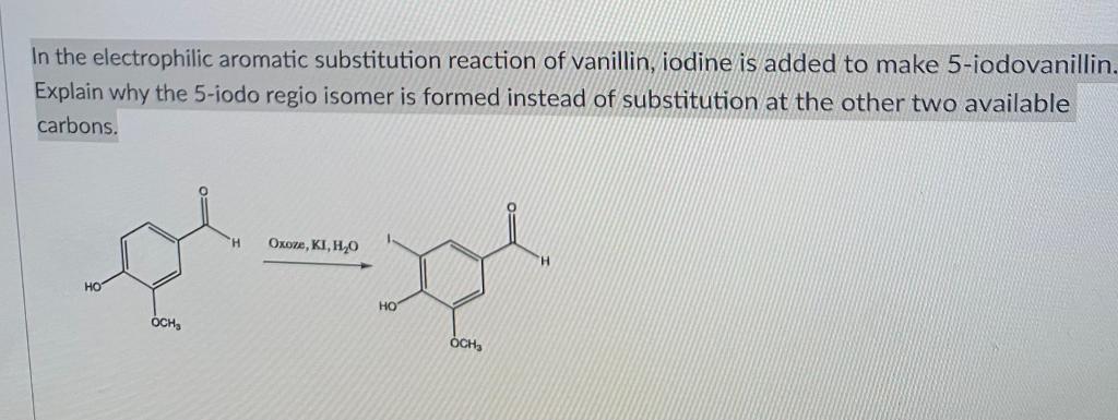 Solved In the electrophilic aromatic substitution reaction | Chegg.com