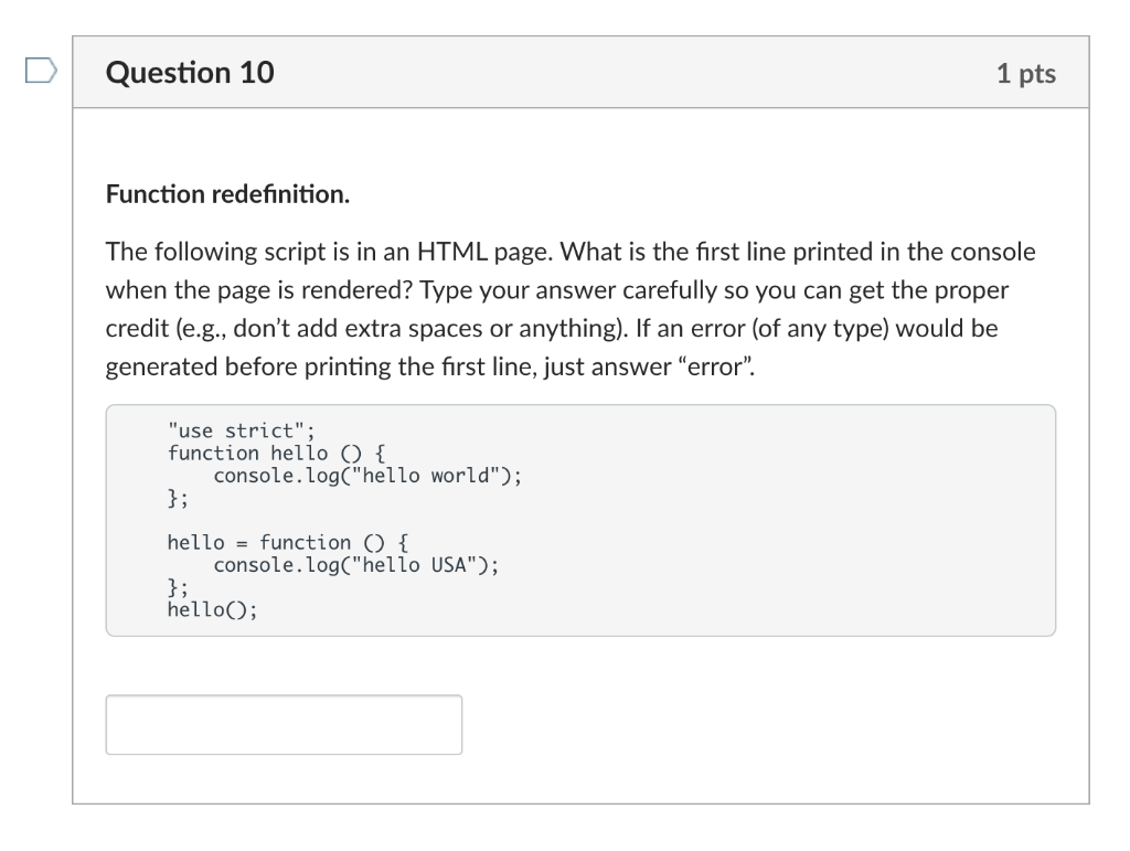 Solved Question 6 2 pts JS Functional Programming - sort. | Chegg.com
