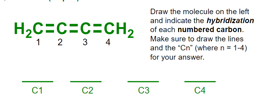 Solved H2C=C=C=CH2 Draw the molecule on the left and | Chegg.com