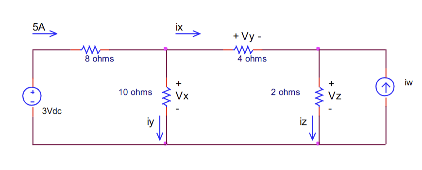 Solved Find all the variables of the circuit and make a | Chegg.com