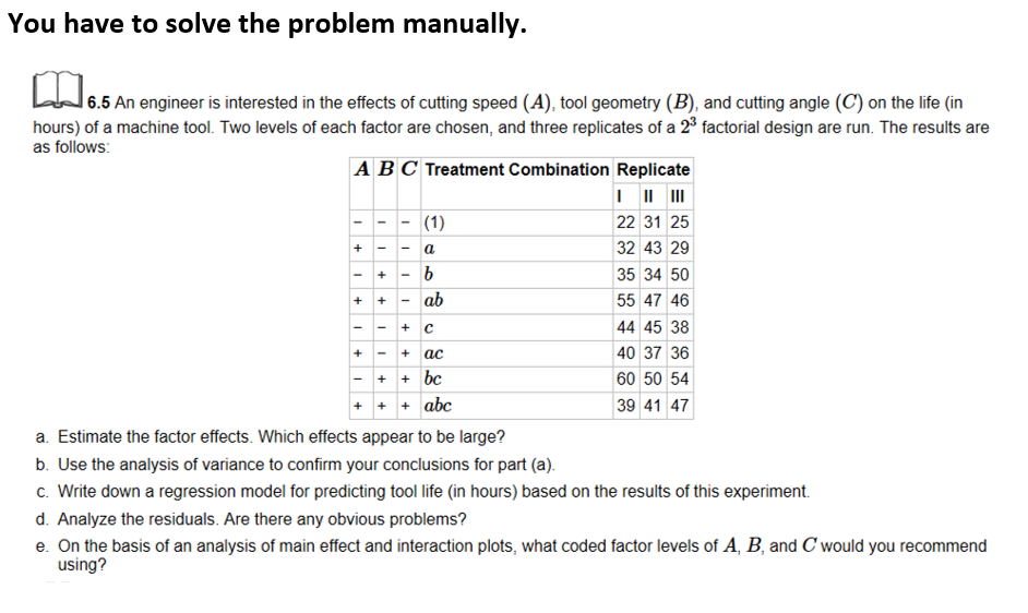 You have to solve the problem manually. 6.5 An | Chegg.com