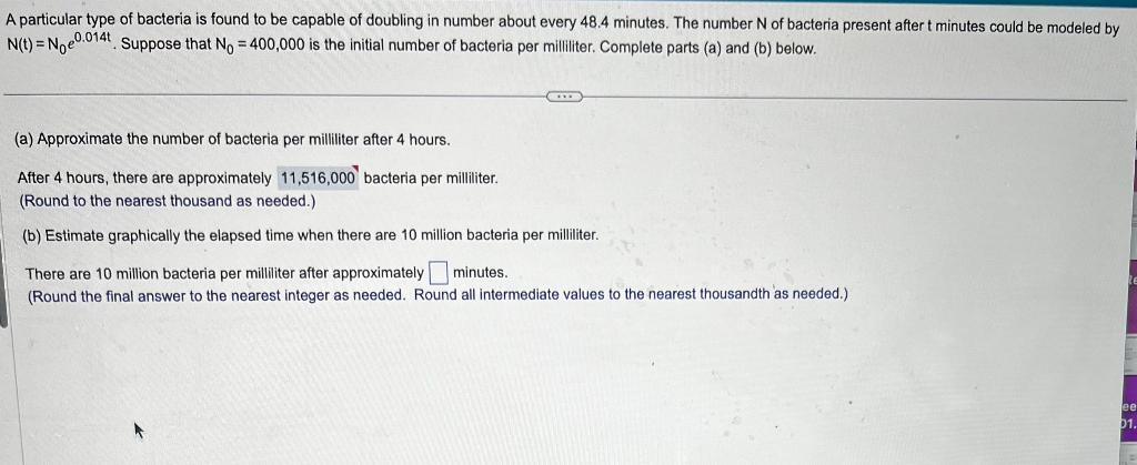Solved A particular type of bacteria is found to be capable | Chegg.com