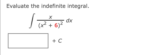 Solved Evaluate the indefinite integral. I vz 032 dx (x2 + | Chegg.com