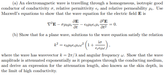 Solved DE vềE - HOME (a) An electromagnetic wave is | Chegg.com
