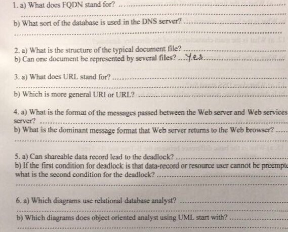 Solved 1. a) What does FQDN stand for?... b) What sort of | Chegg.com