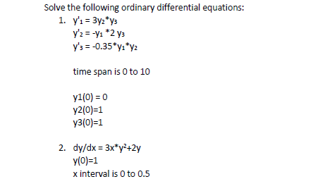 Solved Solve the following ordinary differential equations: | Chegg.com