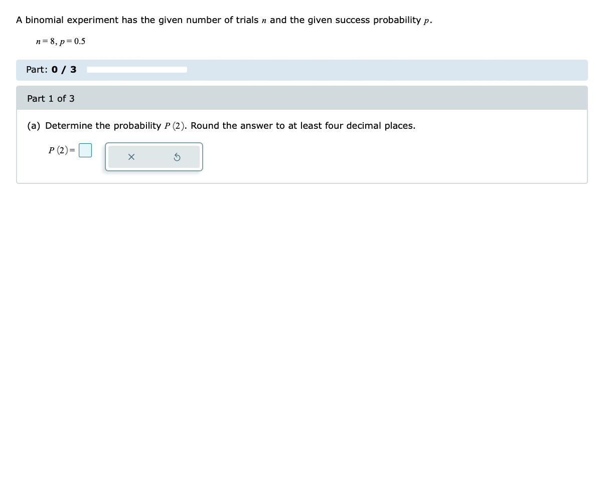 Solved A binomial experiment has the given number of trials | Chegg.com