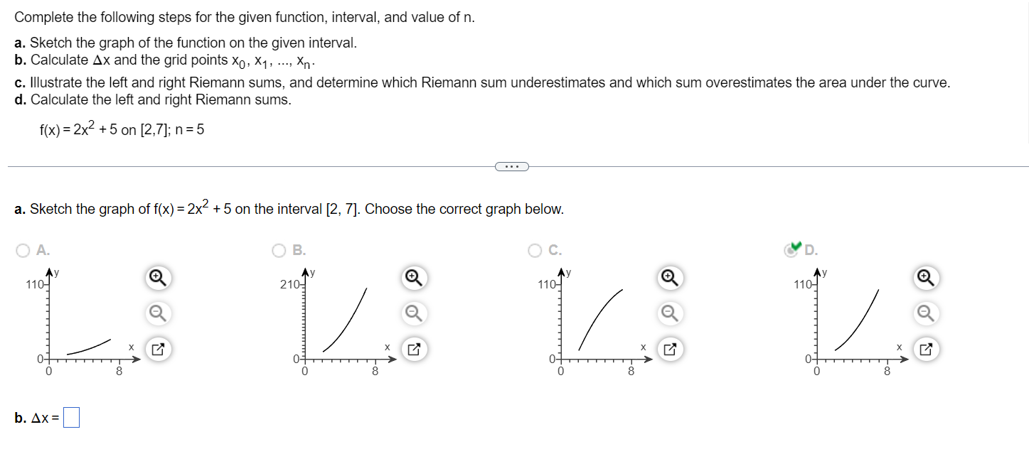 Solved Complete the following steps for the given function, | Chegg.com