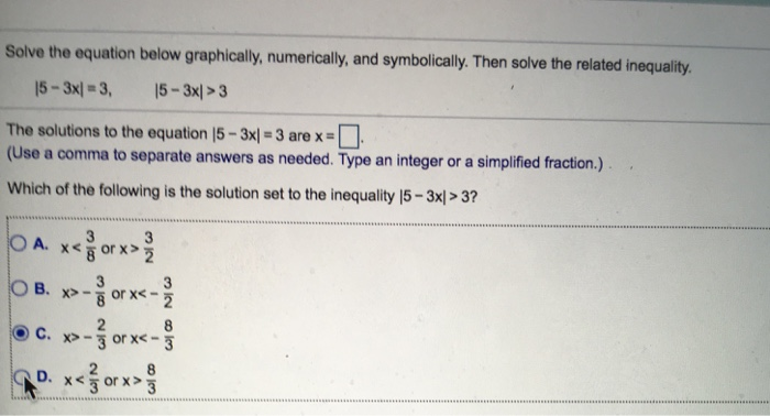 Solved lve the equation below graphically, numerically, and | Chegg.com