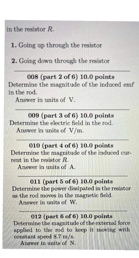 Solved 007 (part 1 of 6 ) 10.0 points A force F is applied | Chegg.com
