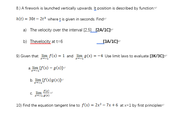 Solved 8.) A firework is launched vertically upwards. It | Chegg.com