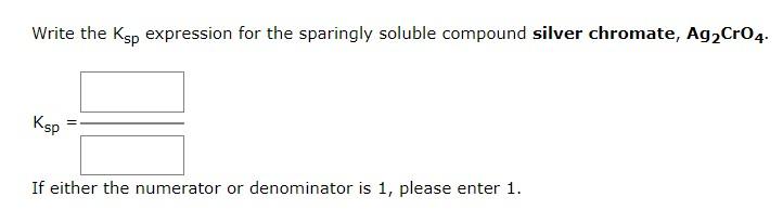Solved Write the Ksp expression for the sparingly soluble | Chegg.com