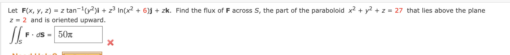 Solved = Let F(x, y, z) = z tan-1(y2)i + 23 In(x2 + 6)j + | Chegg.com