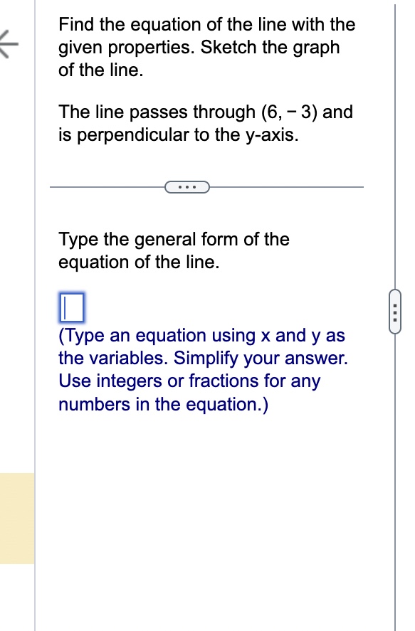 Solved Find the equation of the line with the given | Chegg.com
