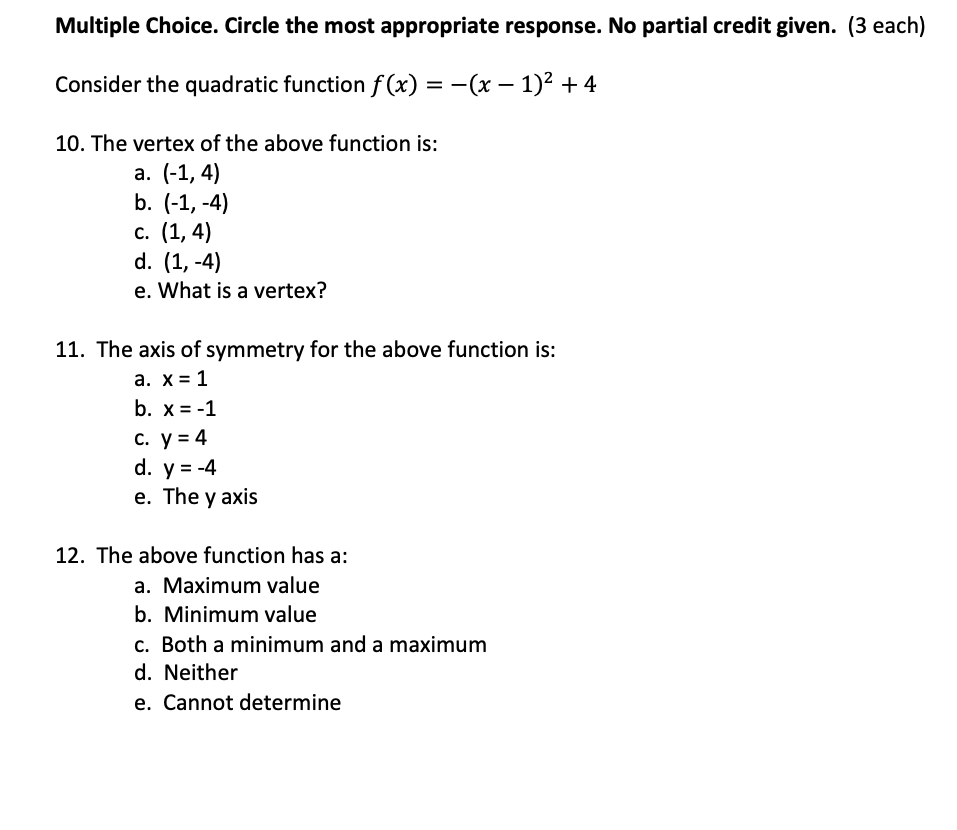 Solved Multiple Choice. Circle the most appropriate | Chegg.com