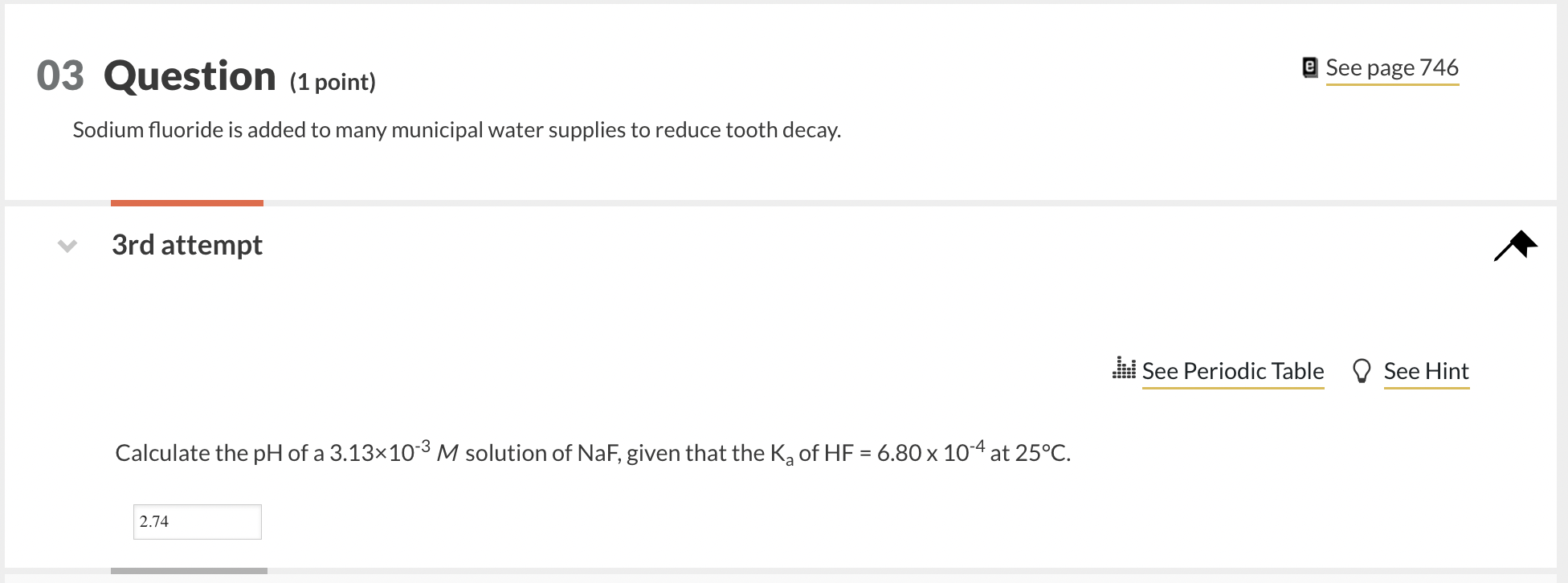Solved 03 ﻿Question(1 ﻿point)e See page 746Sodium fluoride | Chegg.com