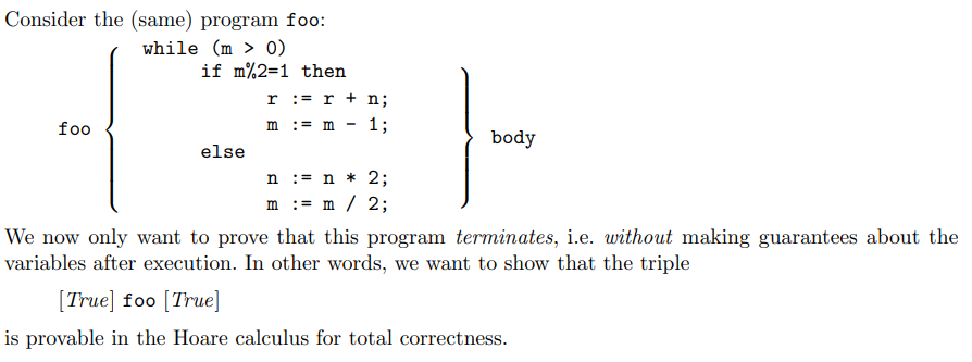 Solved Hello, I have a question about the Hoare logic in | Chegg.com