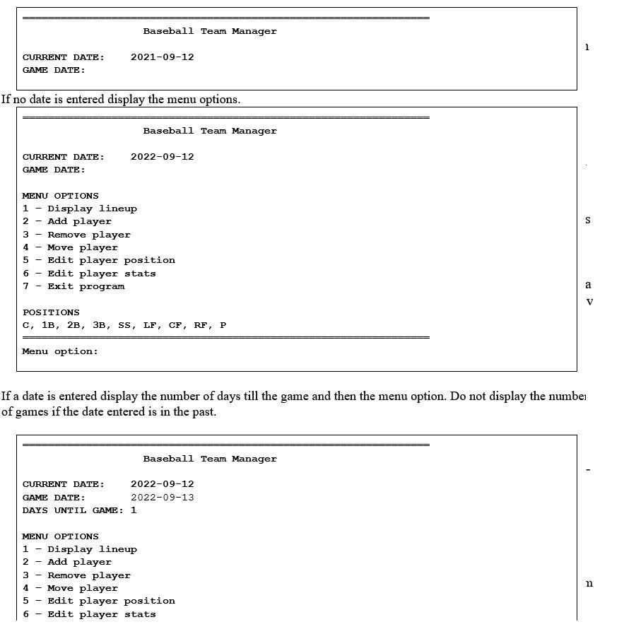 Solved Team Management Program: Version 2 I am NOT looking | Chegg.com