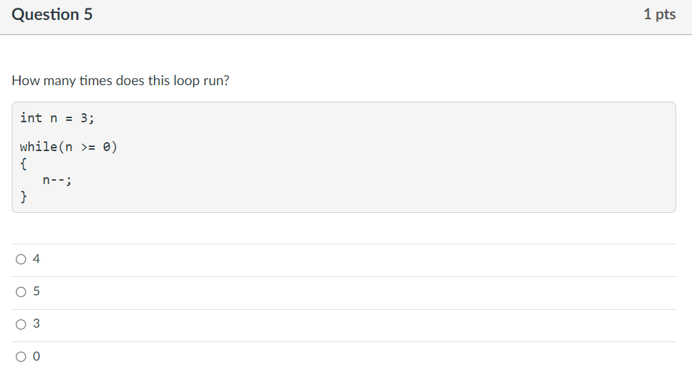 Solved What does the following code print? int | Chegg.com