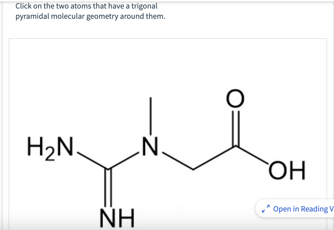 Solved Click on the two atoms that have a trigonal pyramidal | Chegg.com