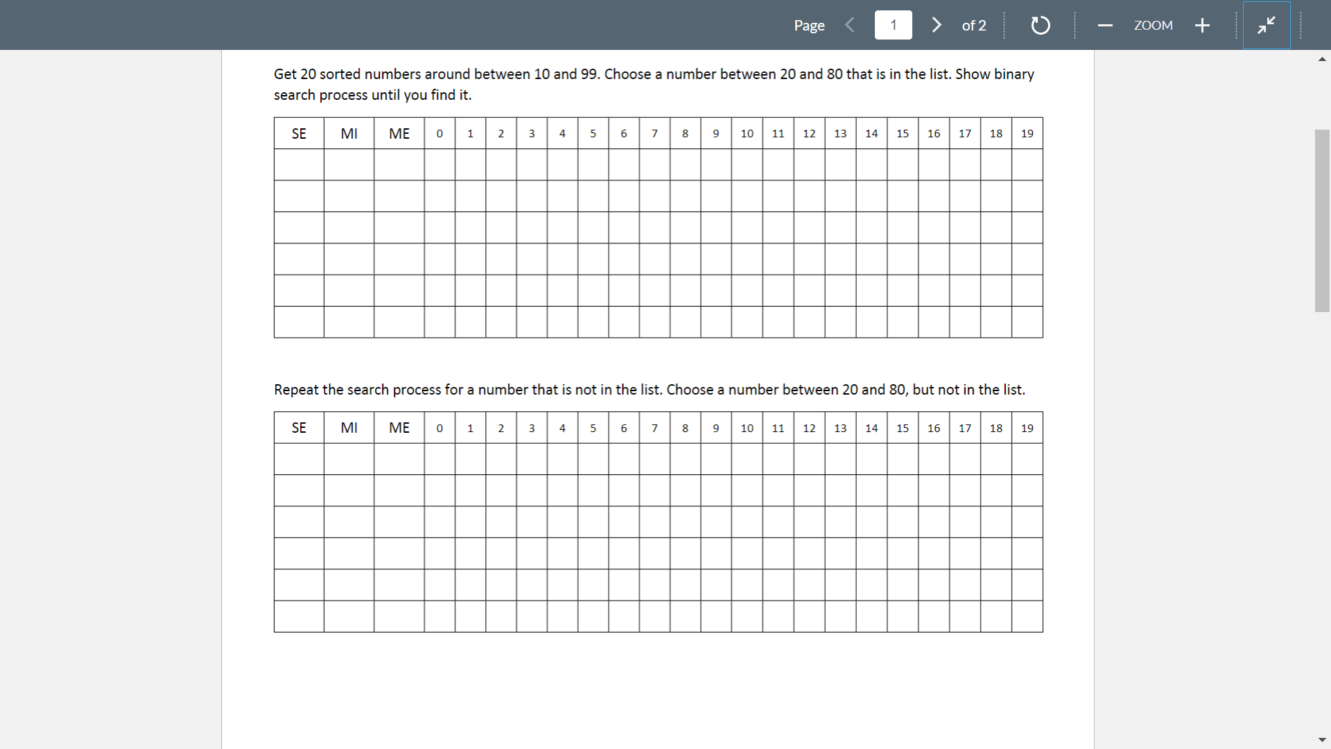 Solved Search And Sort Algorithms Linear Search: The list or | Chegg.com
